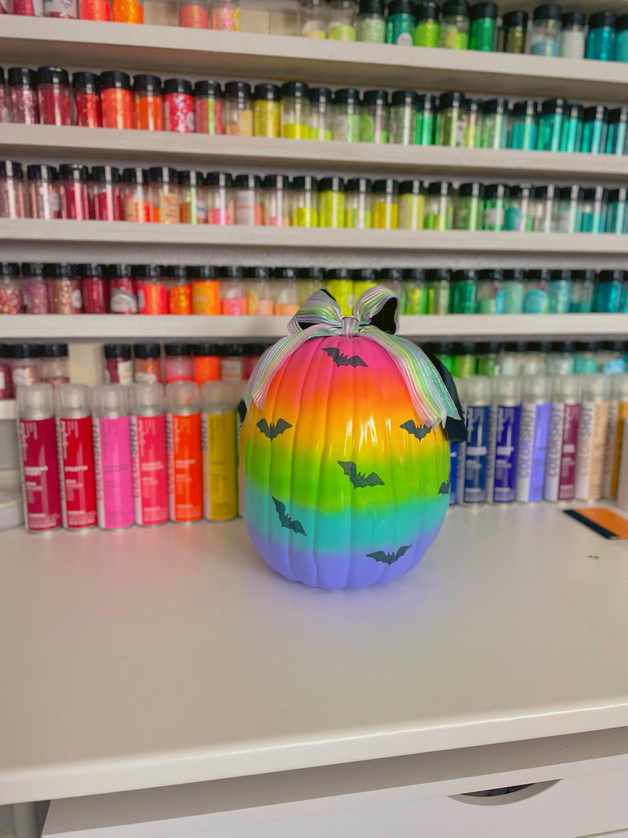 DIY Faux Rainbow Pumpkin Decor – CraftingByMayra