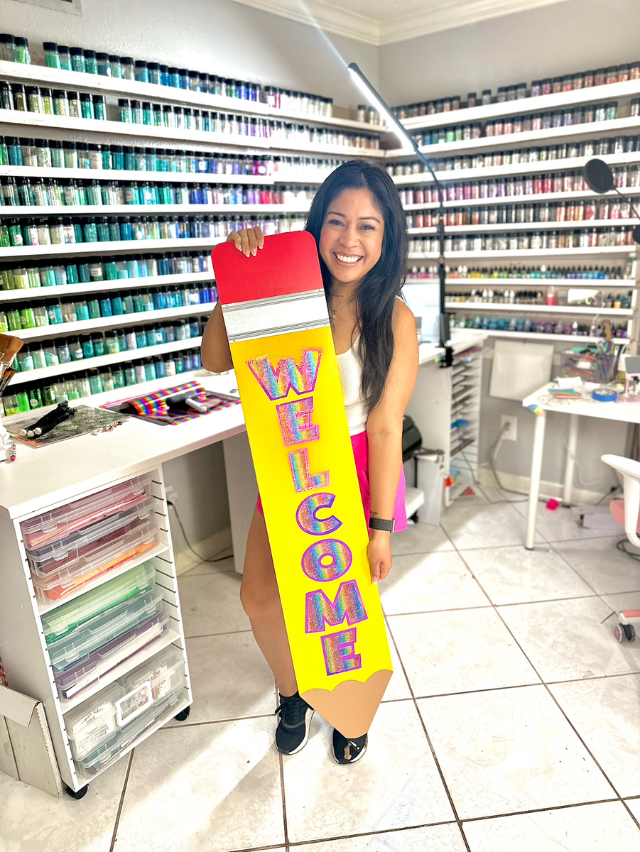 DIY School Pencil Sign Decor With Michaels – CraftingByMayra