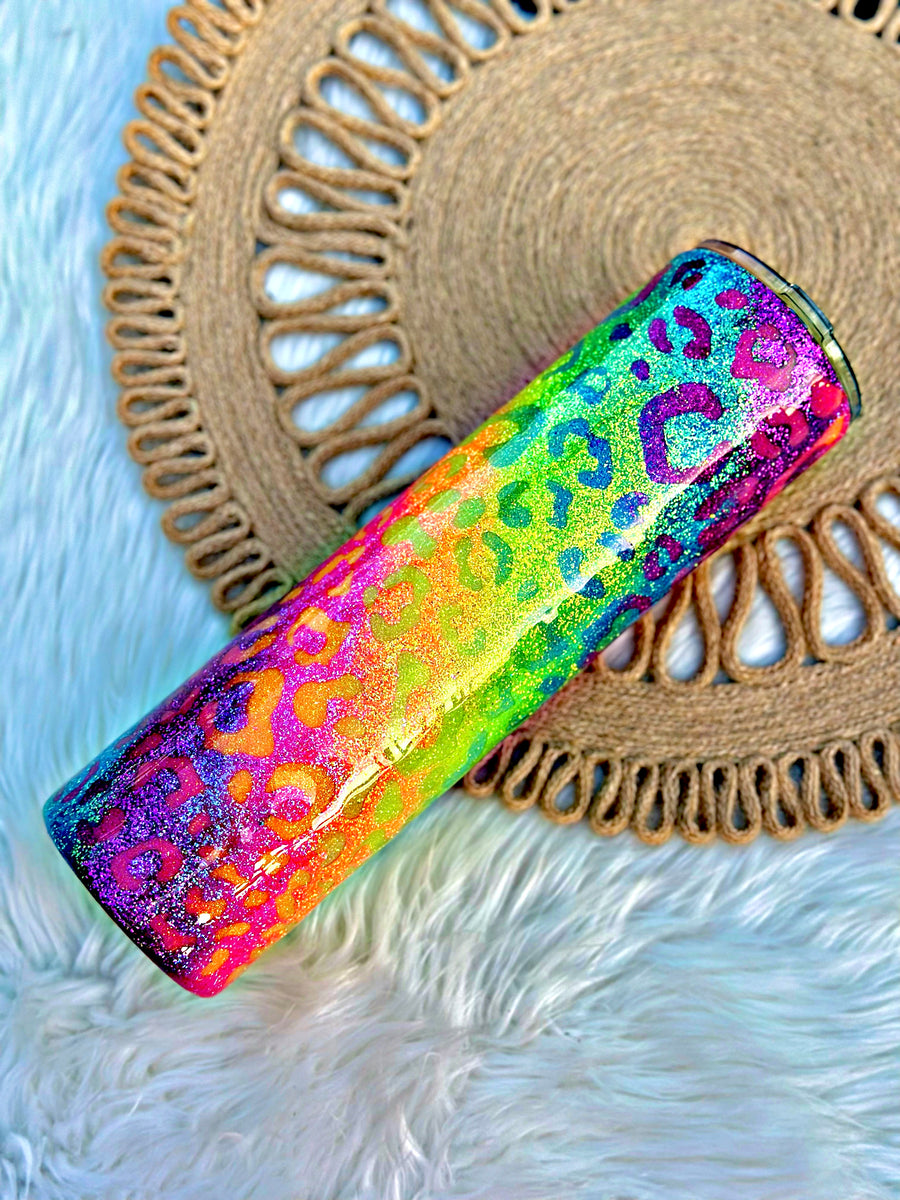 Peekaboo Cheetah Neon Glitter – CraftingByMayra