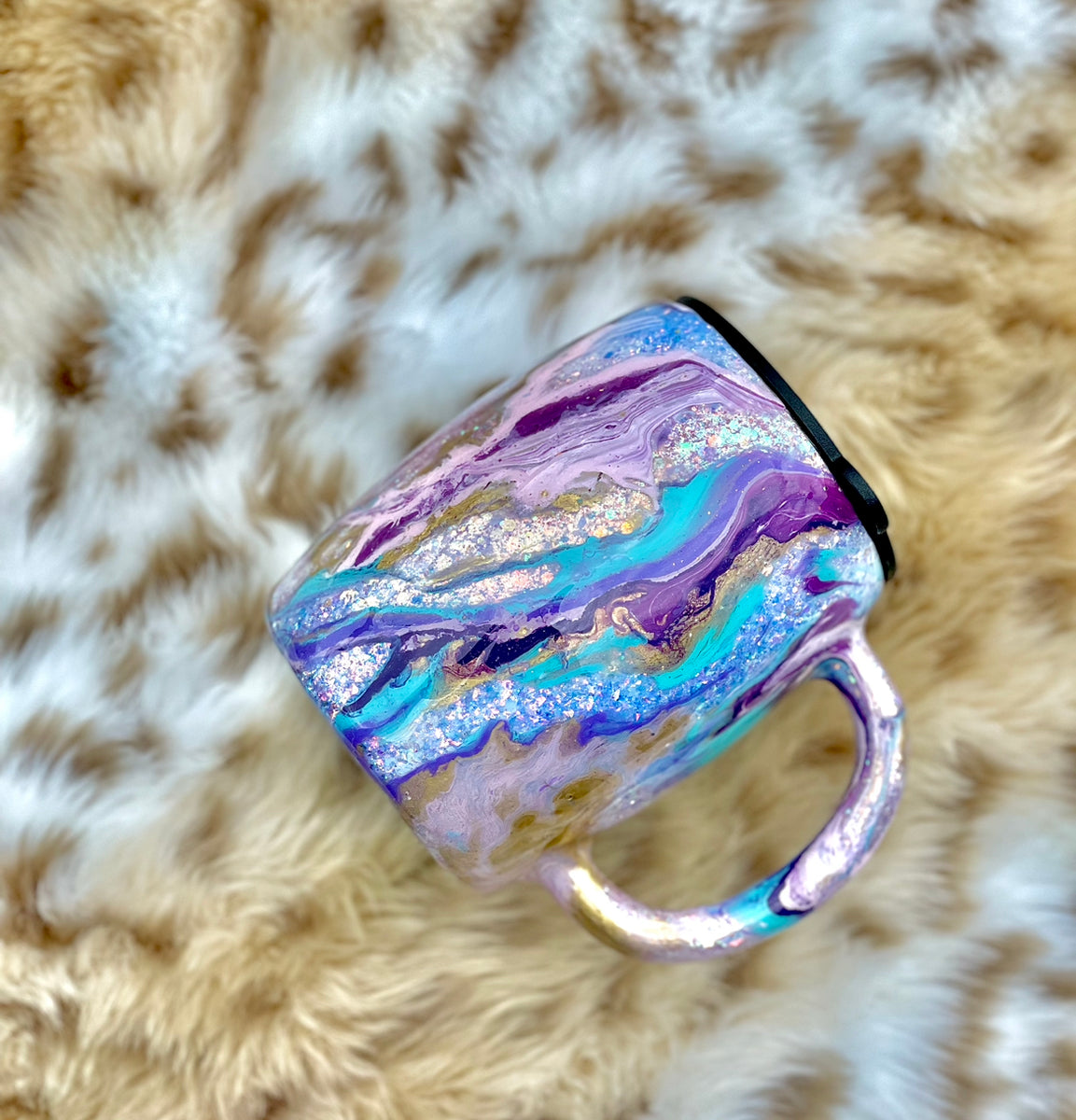 Made To Teach Purple/Blue Hydrodipped Mug – CraftingByMayra